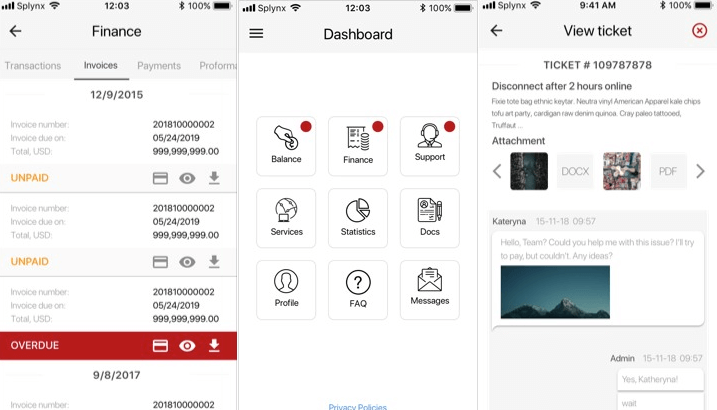 Splynx mobile app (Customer portal)