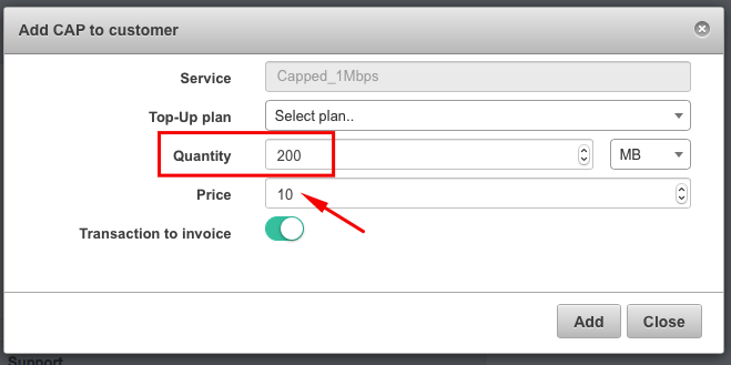 Data top-ups in Splynx