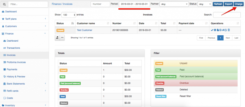 Payrix payments processing in Splynx