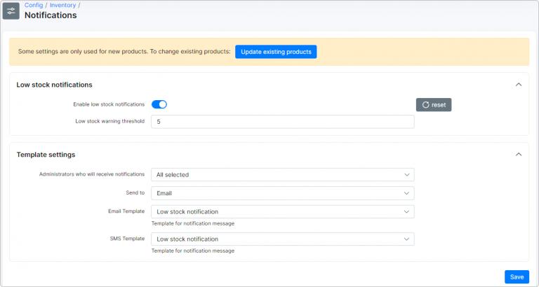 Inventory management in Splynx