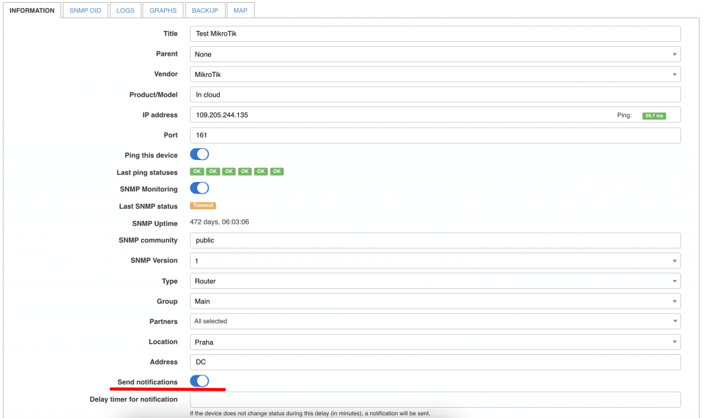 How to configure SMS and email notifications to monitor your device