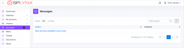 Splynx Customer Portal Overview
