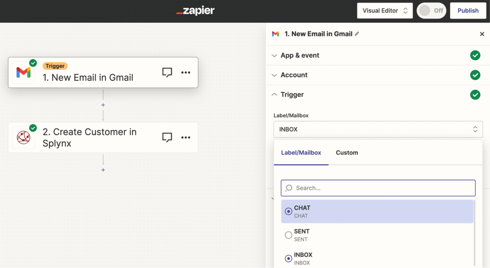 Splynx integration with Zapier