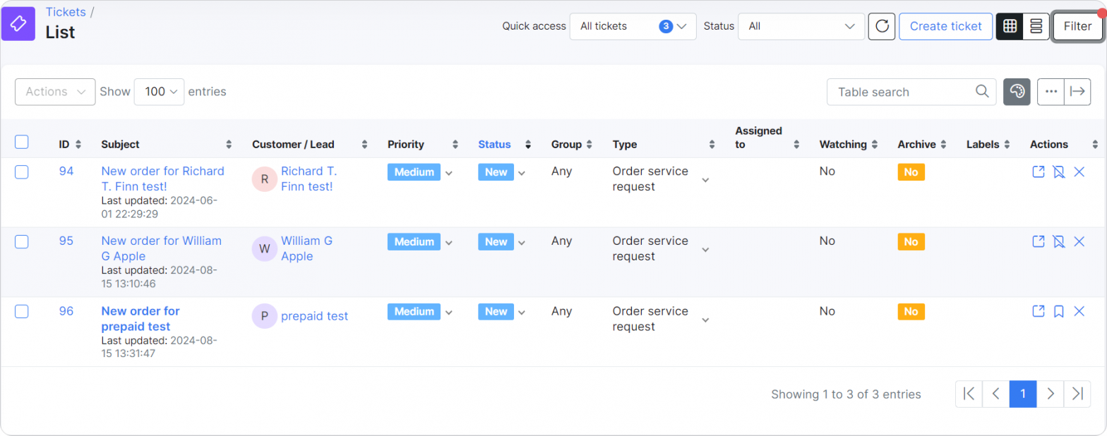 Ticketing platform for ISP. Build your dream support service