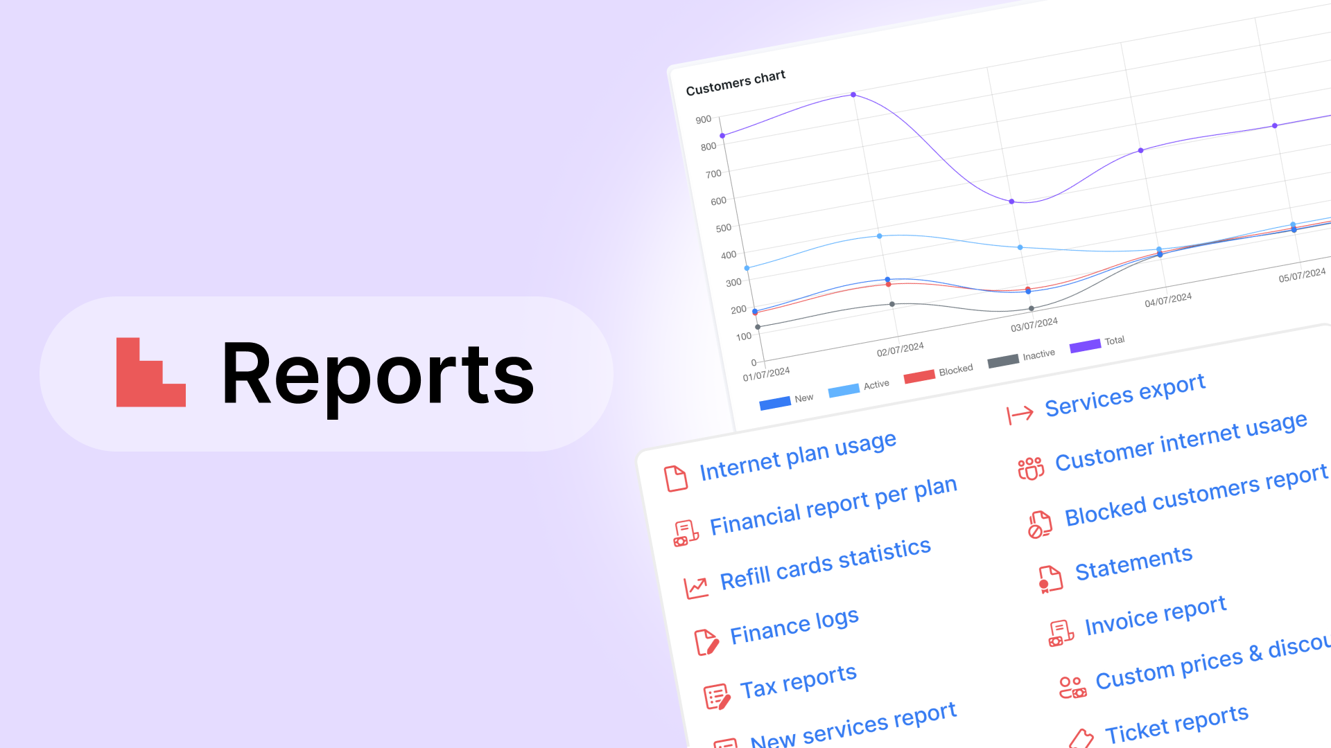 Reports in Splynx. Your guideline and operation record keeper