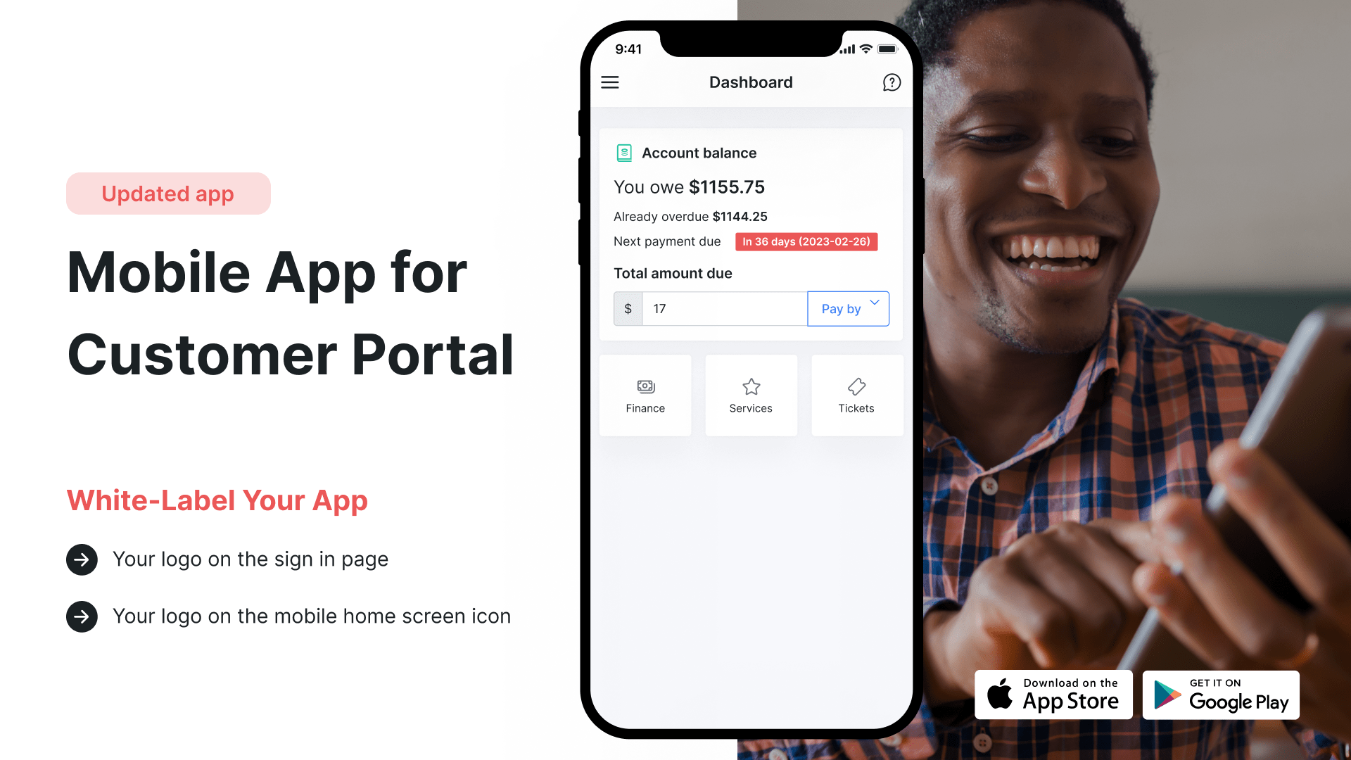 A new modern look for Admin and Customer Portal