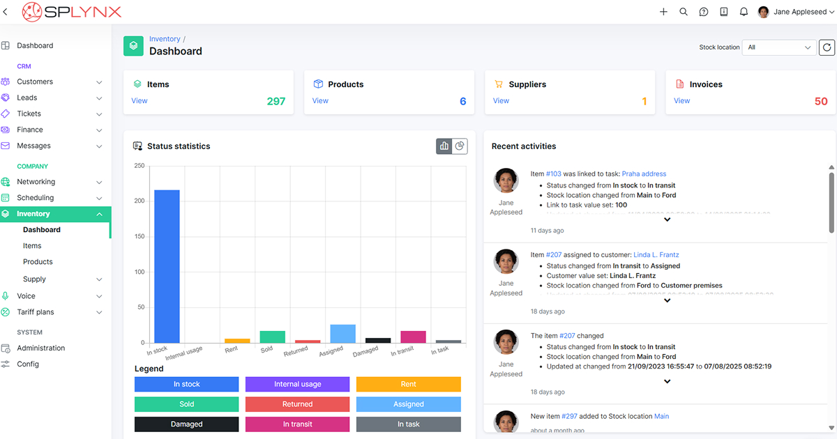 Automated Inventory Management for ISPs | Splynx